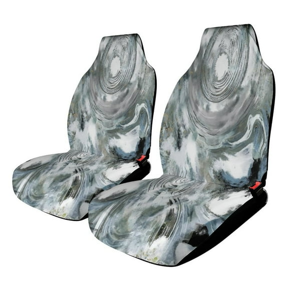 Abstract Swirling Grey Artwork Car Seat Covers Front Seats Universal ...