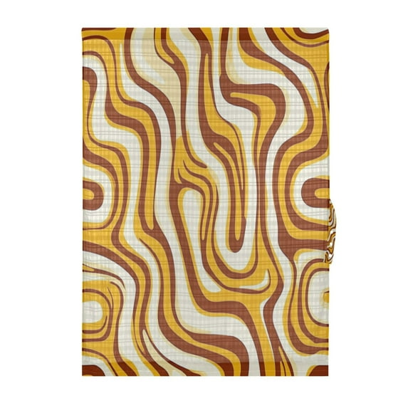 Abstract Swirls Pattern Door Curtain Blackout Thermal Insulated Door ...