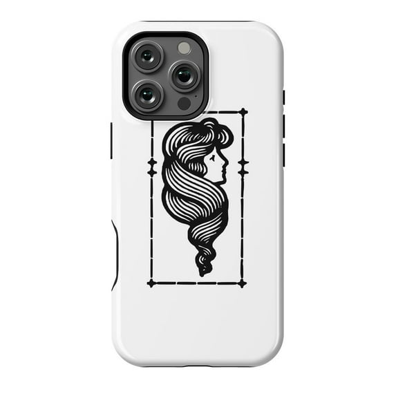 Abstract Swirly Hair Line Drawing Minimalist Art iPhone Case 17 16 15 ...