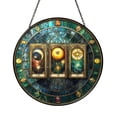 Abstract Symbol Stained Glass Suncatcher – Decorative Window Art ...