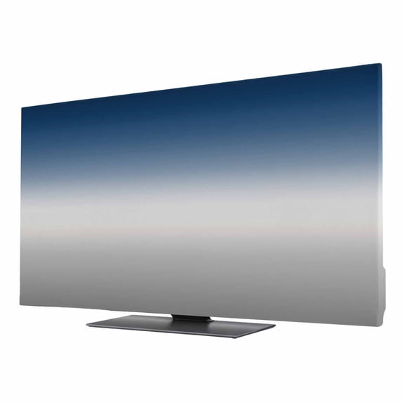 Abstract TV Dust Cover 50 Inch, Blue Grey Gradient Modern Art Computer ...