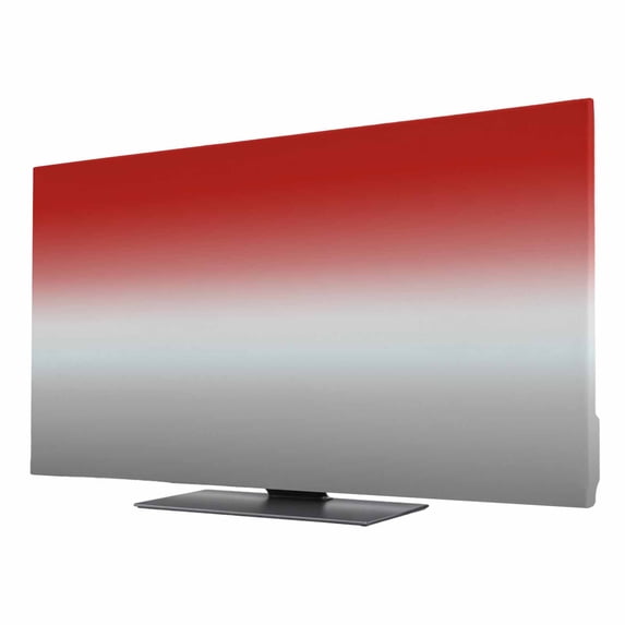 Abstract TV Dust Cover 50 Inch, Red Grey Gradient Modern Art Computer ...