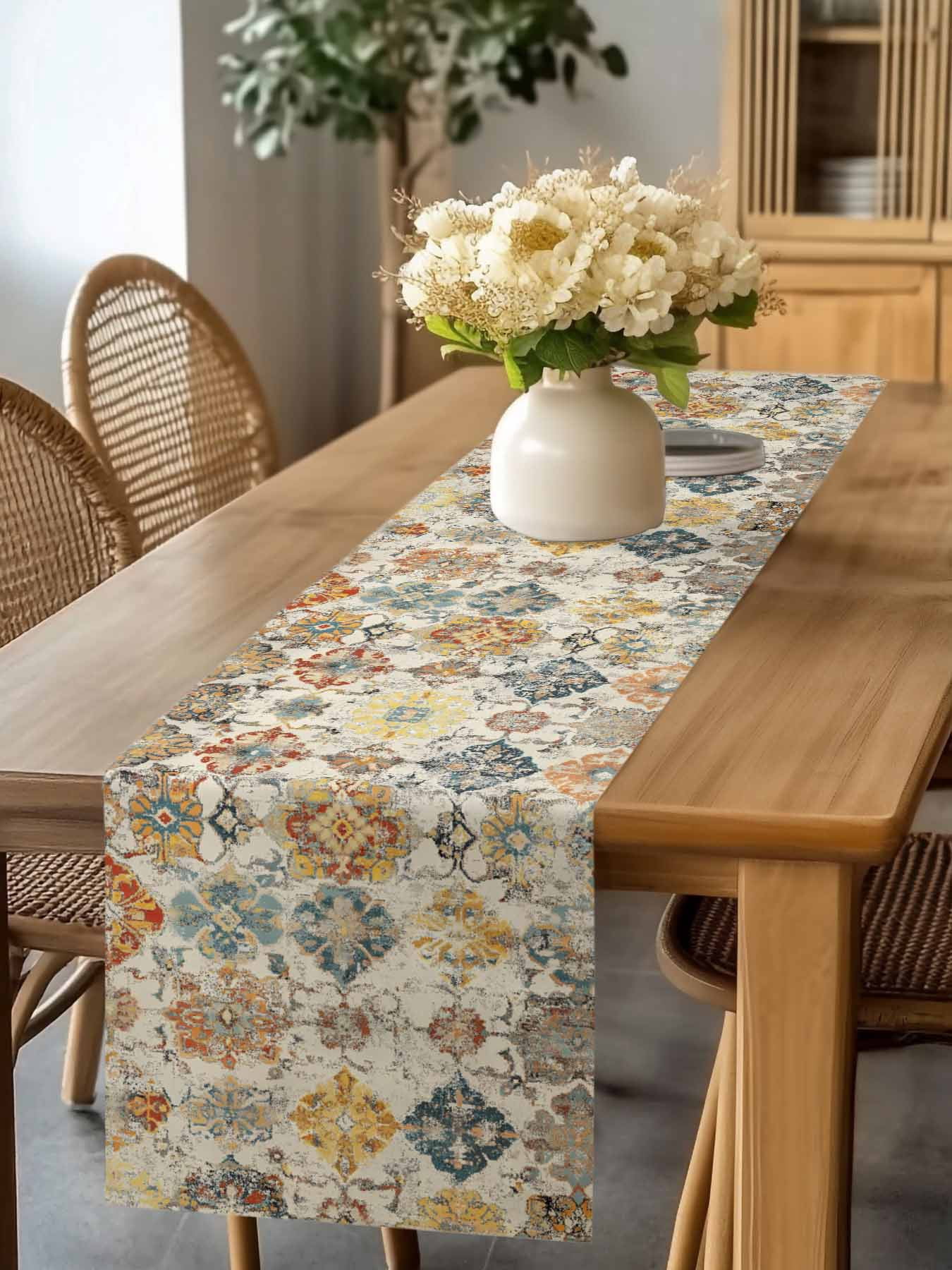 Abstract Table Runner 70 Inches Long,Kitchen Dining Tablerunners Linen ...