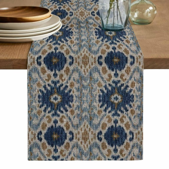 Abstract Table Runner, Contemporary Minimalist Geometric Flower ...