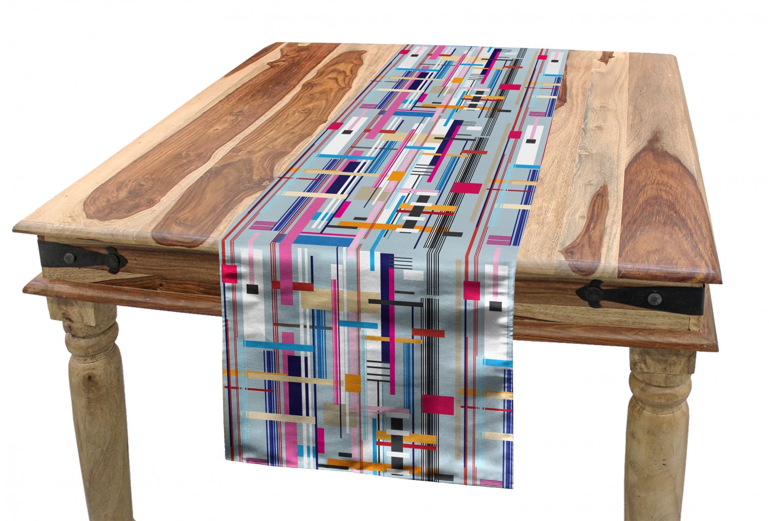 Abstract Table Runner, Minimalist Modern Art Pattern with Stripes and ...