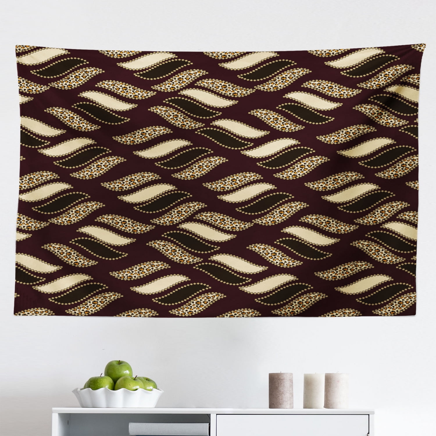 Abstract Tapestry, Design Chevron Stripes Native Linear Ornate Pattern ...