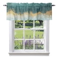 Abstract Teal Light Blue Color Block Valances for Windows,Kitchen ...