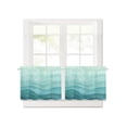 Abstract Teal Ombre Beach Texture Short Blackout Curtains 24 Inch Long ...