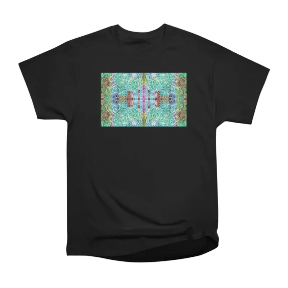 Abstract Teal Swirl by Marian Nixon T-Shirt Tee Gift For Him Merch For ...