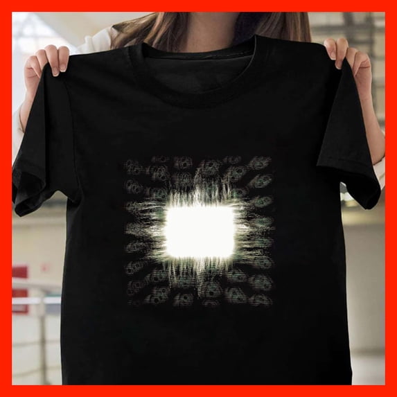 Abstract Tech Glow Square Hoodie - Futuristic Sci-Fi Cyberpunk Digital ...