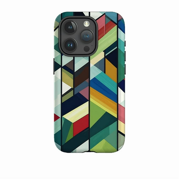 Abstract Technicolor Green Stylish Phone Case Compatible with iPhone 11 12 13 14 15 16 17 Pro ...