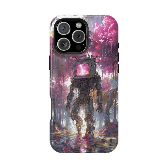 Abstract Television Humanoid TV Head Surreal Modern Artwork Phone Case ...