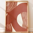 Abstract Terracotta Arcs Earthy Minimalist Mid-Century Hand-Painted ...