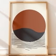 Abstract Terracotta Modern Minimalist Sun Illustration Earthy Graphic ...