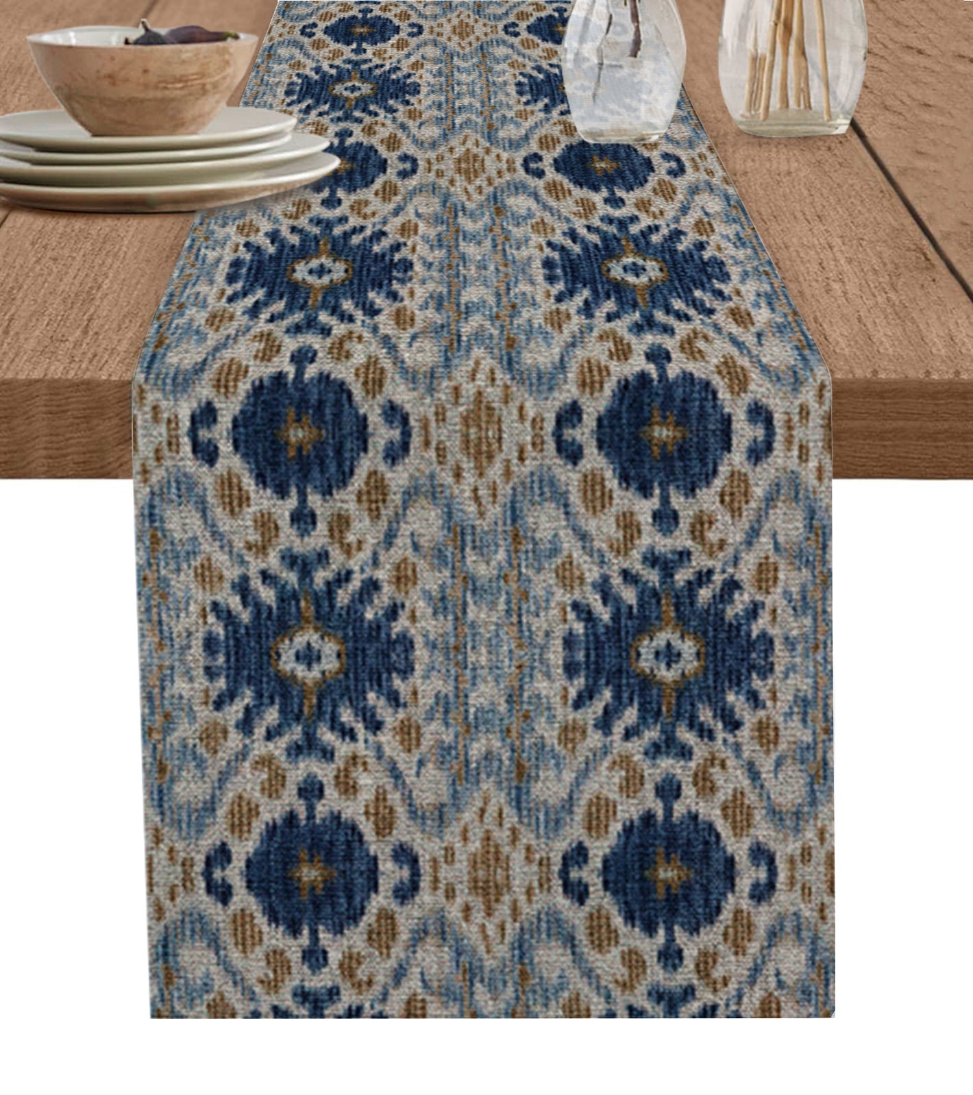 Abstract Texture Afghan Carpet Table Runner ration Home r Dinner Table ...