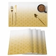 Abstract Texture Cotton Linen Placemats Set of 8, Classic Yellow ...