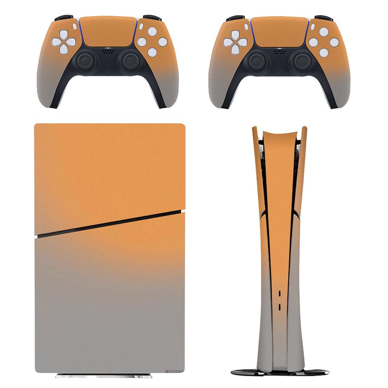 Abstract Texture Orange Grey Gradient PS5/PS5 Slim Digital Disc Skin ...