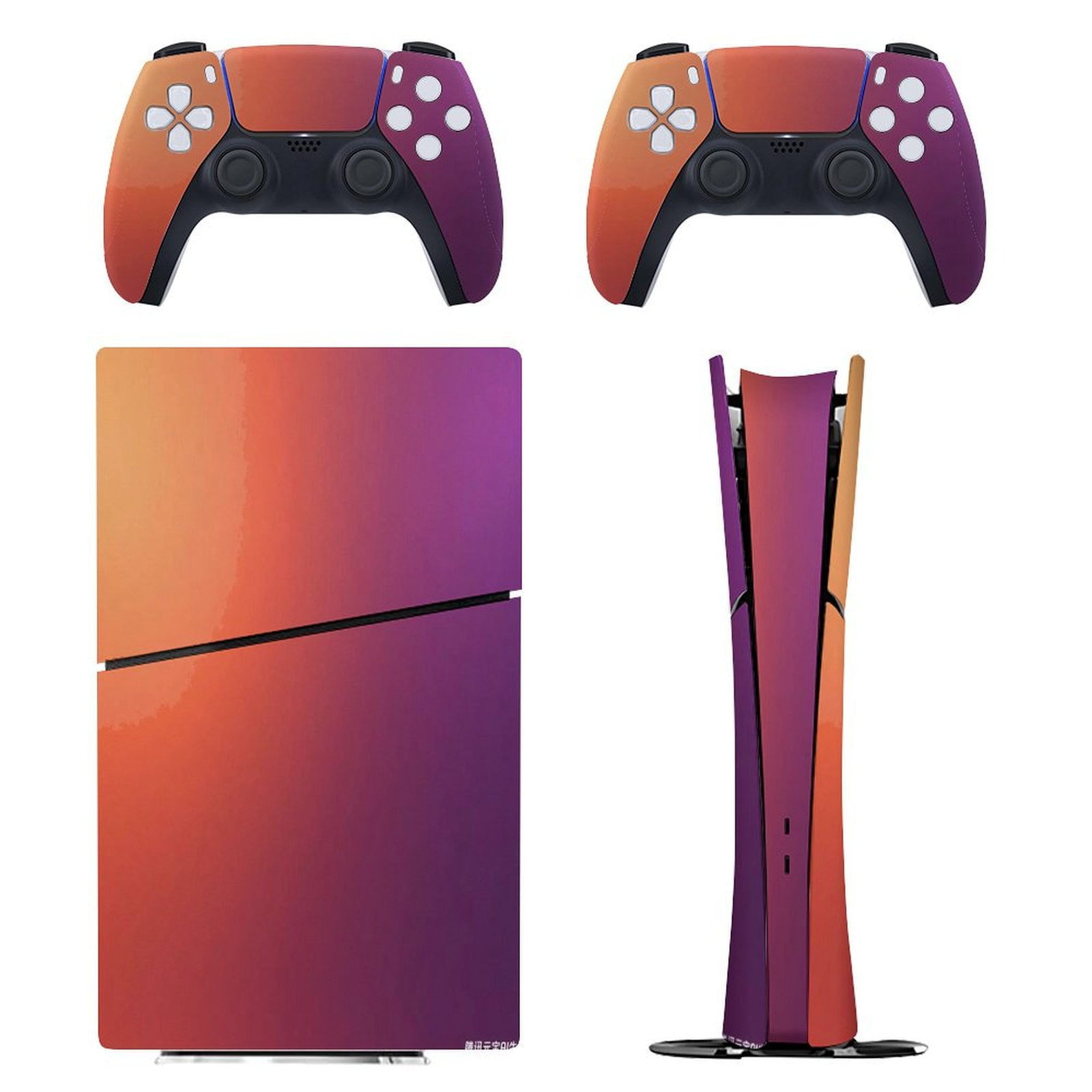 Abstract Texture Orange Purple Gradient PS5/PS5 Slim Digital Disc Skin ...