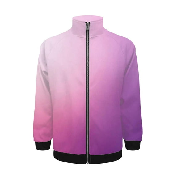 Abstract Texture Pink Purple Gradient Jacket Men's Street Cool Long ...