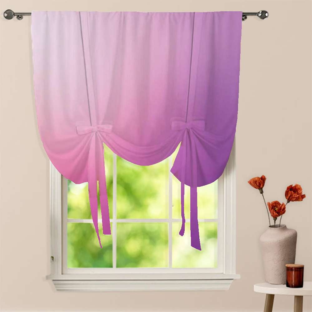 Abstract Texture Pink Purple Gradient Window Curtain for Living Room ...