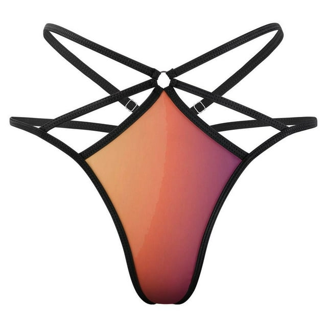 Abstract Texture Purple Orange Gradient Open Type Women's Panties ...