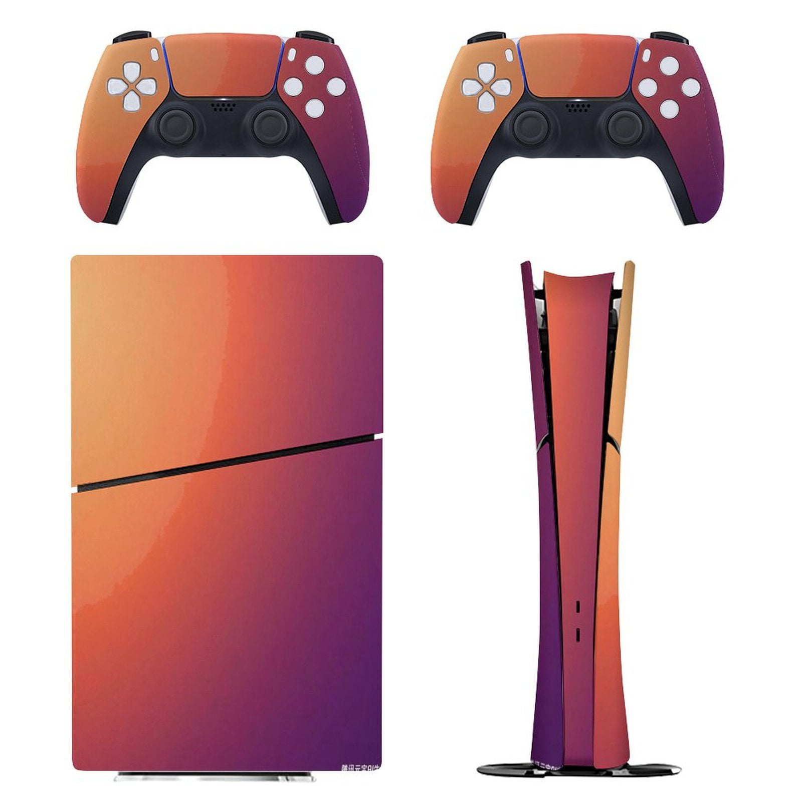 Abstract Texture Purple Orange Gradient PS5/PS5 Slim Digital Disc Skin ...