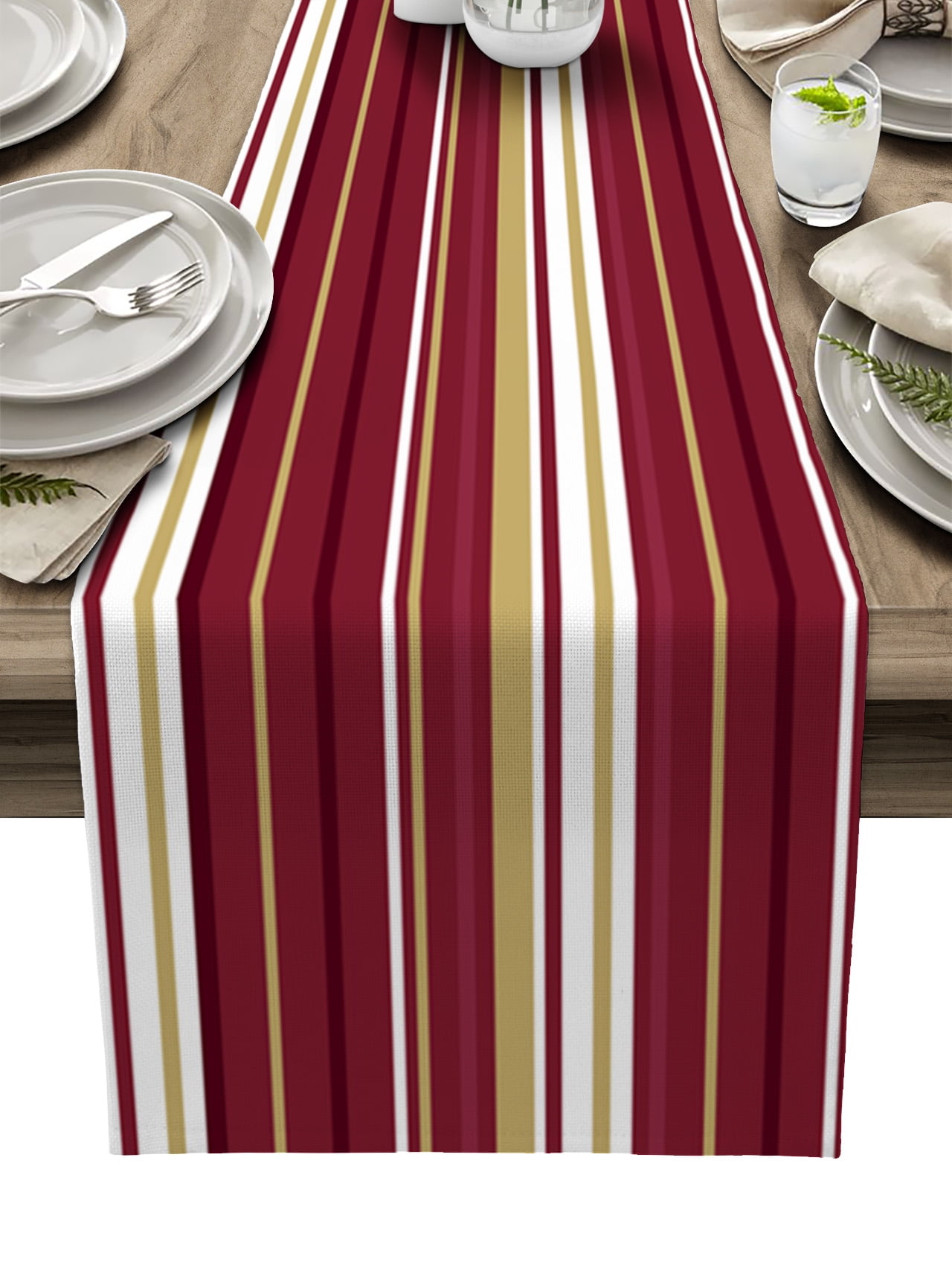 Abstract Texture Red Lines Wedding Home Party ration 4/6pcs Placemats ...