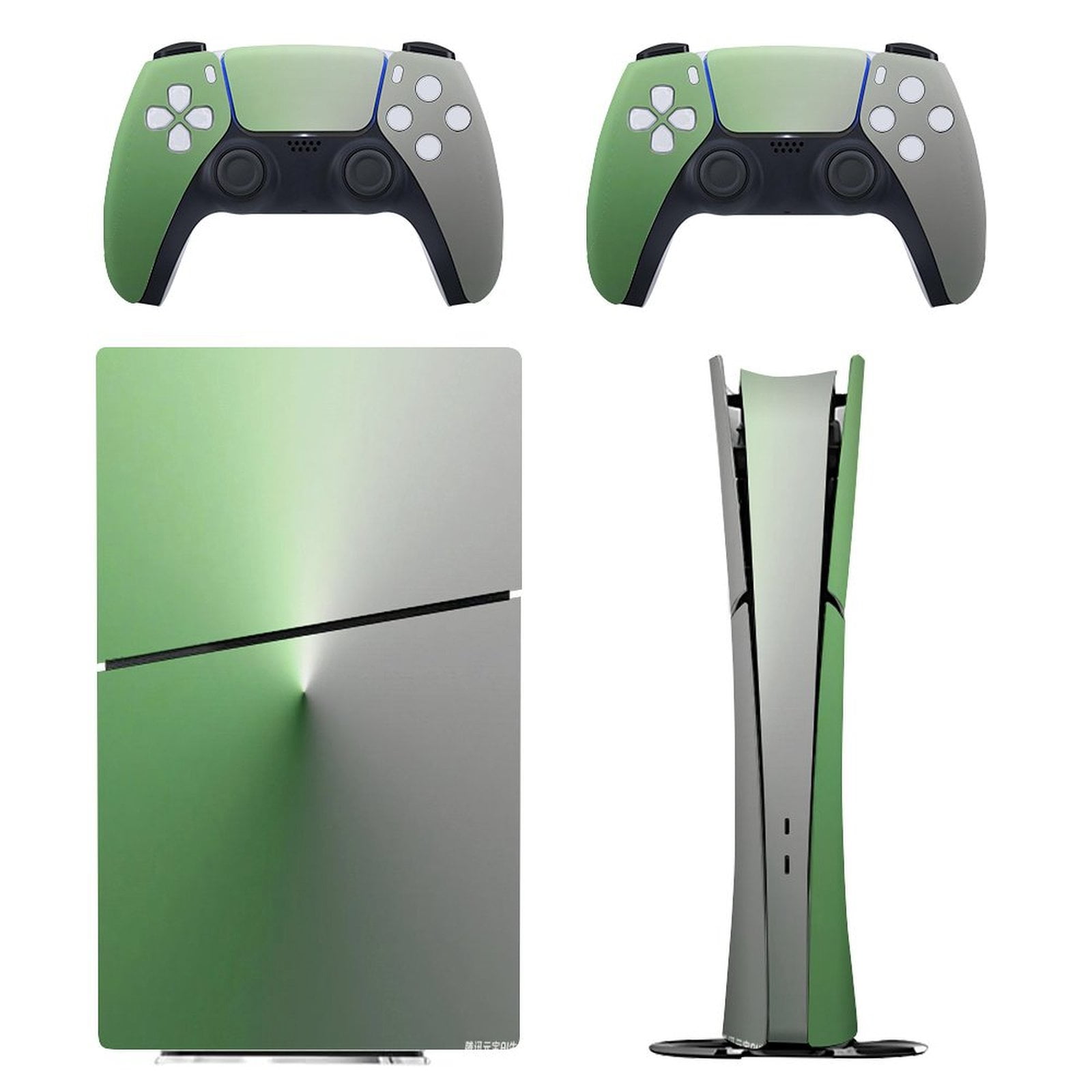 Abstract Texture Strange Art Geometric Green Grey PS5/PS5 Slim Digital ...