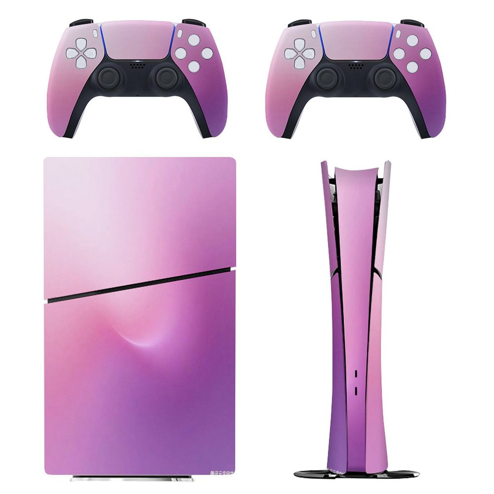 Abstract Texture Strange Art Geometric Purple Pink PS5/PS5 Slim Digital ...