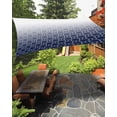 Abstract Texture Sun Shade Sail 6.5'X10' Classic Navy Blue Gradient ...