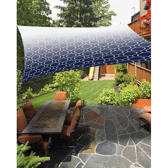 Abstract Texture Sun Shade Sail 6.5'X10' Classic Navy Blue Gradient ...