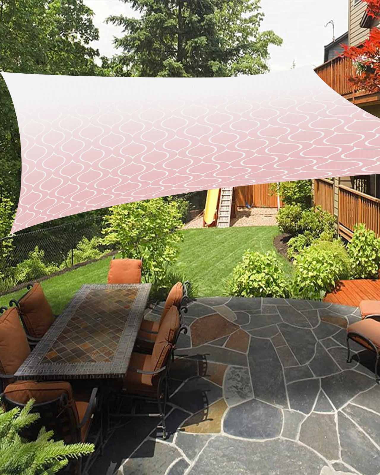Abstract Texture Sun Shade Sail 6.5'X10' Classic Pink Gradient Line UV ...