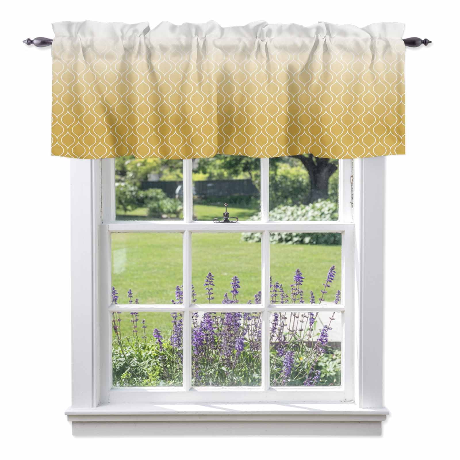 Abstract Texture Valances for Windows, Classic Yellow Gradient Line ...