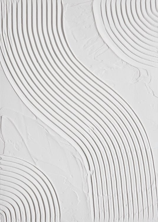 Abstract Texture Waves Print Wall Art, Modern Wall Decor For Living ...