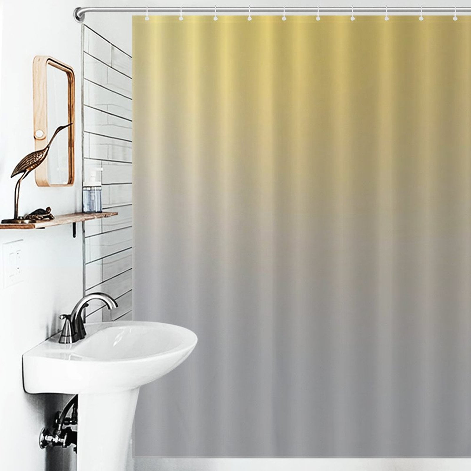 Abstract Texture Yellow Grey GradientShower Curtains for Bathroom Showers Bath Folding Partition ...