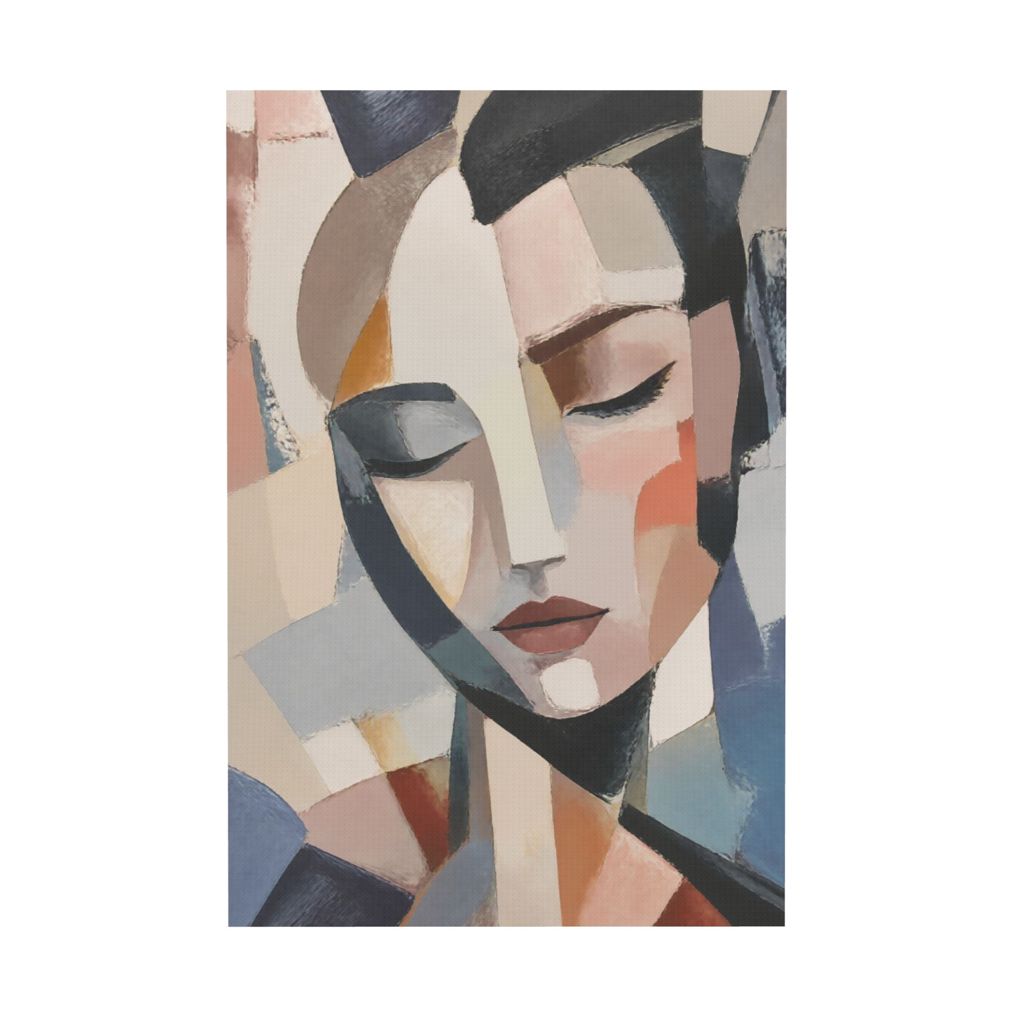 Abstract Textured Colorful Face Canvas Wall Art For Living Room 20x30 ...