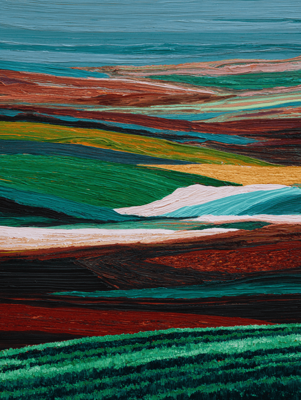 Abstract Textured Landscape Canvas Print Wall Art for Living Room ...