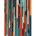 Abstract Textured Vertical Stripe Canvas Print, Wall Decor for Living ...
