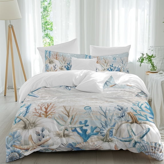 Abstract Thanksgiving Pumpkin Soft Breathable Bedding Set with Pillow ...