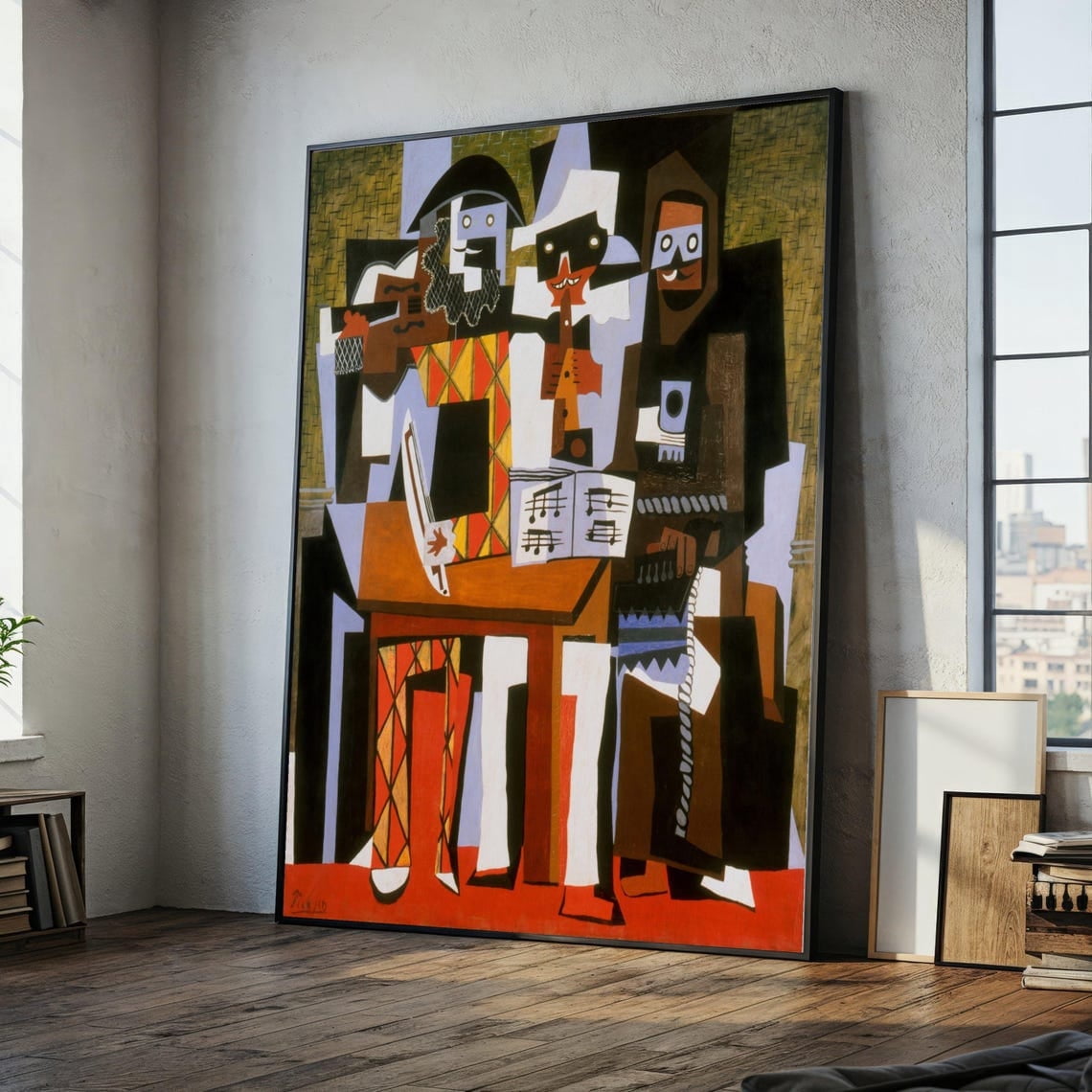 Abstract Three Musicians Art Pablo Picasso Cubist Music Theme Modern ...