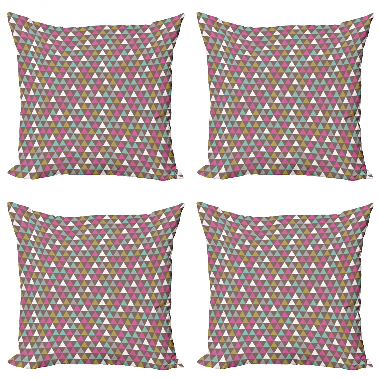 Abstract Throw Pillow Cushion Case Pack of 4, Colorful Geometric ...