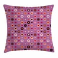 Abstract Throw Pillow Cushion Cover, Love Heart Figures inside Circular ...