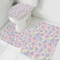 Abstract Tie Dye Art Bathroom Rugs Set Blue Green Yellow Gradient Print ...