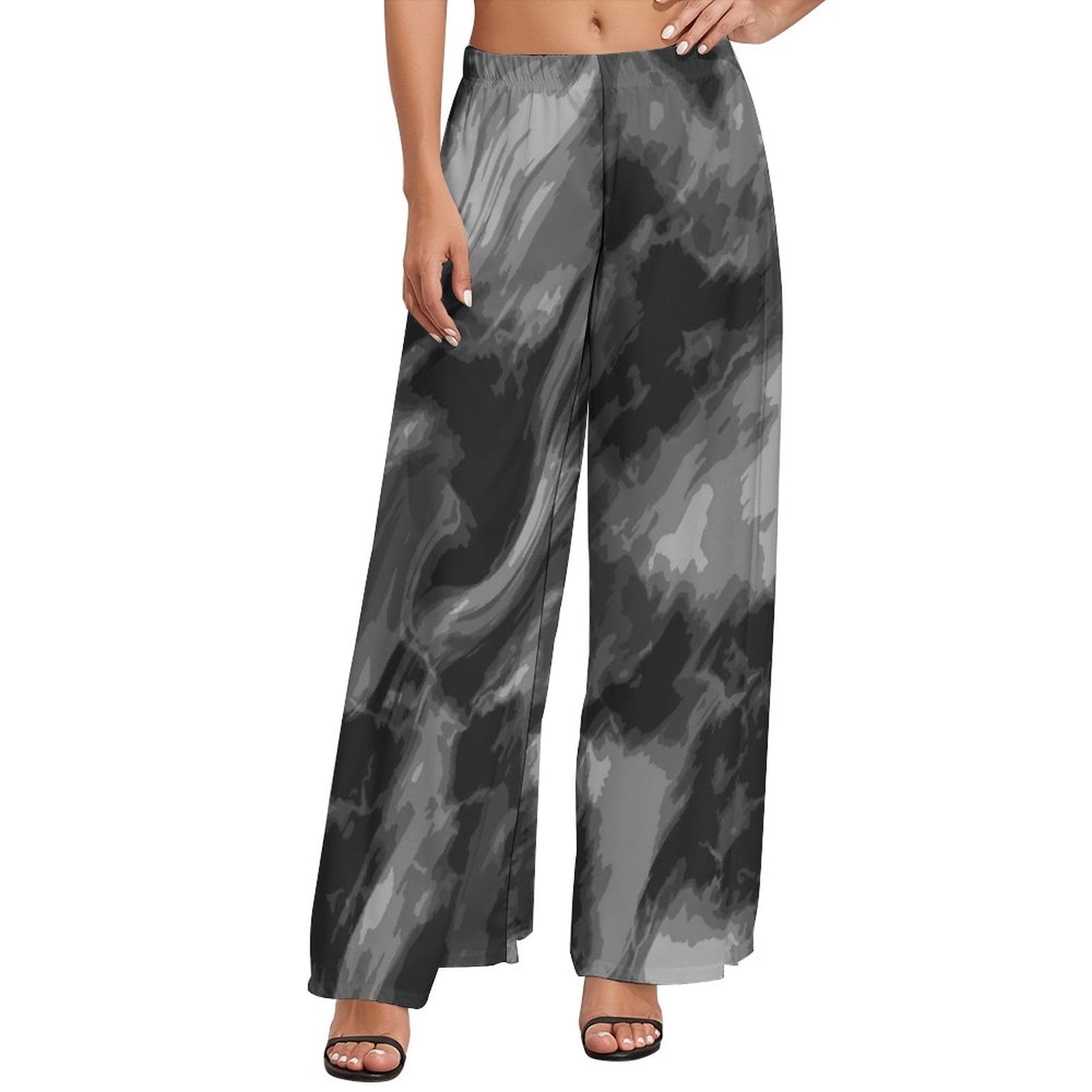 Abstract Tie Dye Pattern Pants Female White Pink Purple Design ...