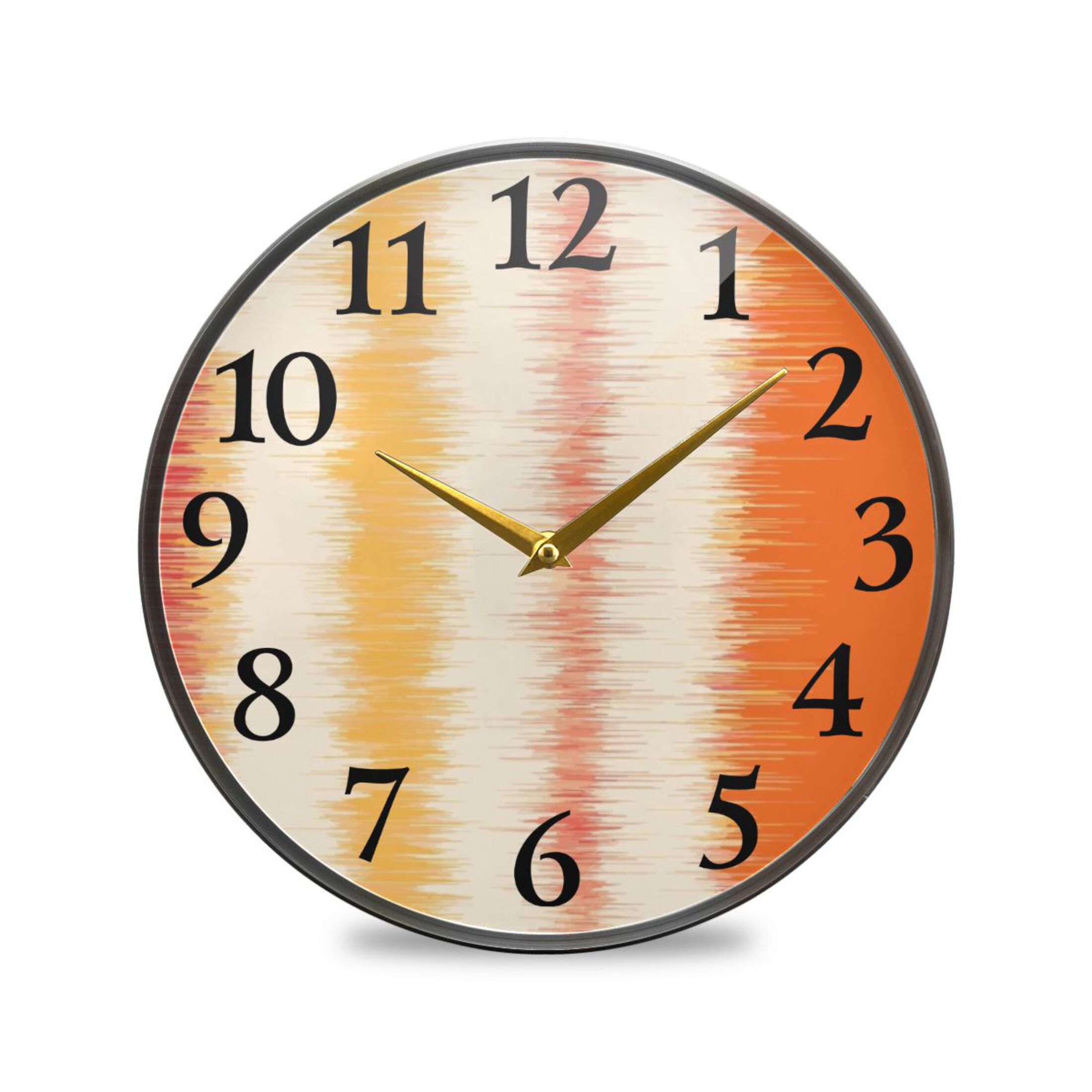 Abstract Tie Dye Stripe Wall Clocks Battery Operated 11.9 Inch Round ...