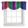 Abstract Tie Up Valance Curtains Colorful Mexican Stripes Red Green ...