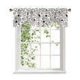 Abstract Tie Up Valances Curtain, Black and White Fluid Lines Modern ...