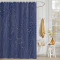 Abstract Topographic Lines Grid Shower Curtain Set, Waterproof Shower ...