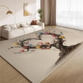 Abstract Tree Area Rugs, Heart Tree of Life Brown Carpet, Washable Non ...