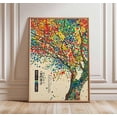 Abstract Tree Art Retro Japanese Illustration Colorful Wall Decor ...